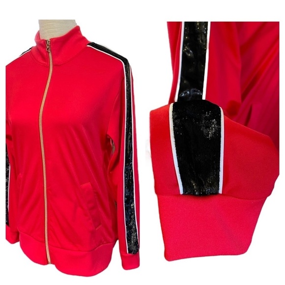 Victoria's Secret | Tops | Victoria Sports Red Zip Up Tracksuit Jacket ...